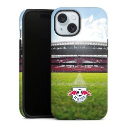 DeinDesign iPhone 15 Handy Panzer Handyh&uuml;lle robuste Outdoor H&uuml;lle Schutzh&uuml;lle matt Stadium Rb Leipzig Official Licensed Product Tough Case