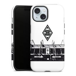 DeinDesign iPhone 15 Handy Panzer Handyh&uuml;lle robuste Outdoor H&uuml;lle Schutzh&uuml;lle matt Stadium Die Fohlen Borussia M&ouml;nchengladbach Tough Case