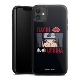 DeinDesign iPhone 11 Handy Gallery Case Handyh&uuml;lle 9H Geh&auml;rtetes Glas R&uuml;ckseite H&uuml;lle Manga Itachi Uchiha Naruto Shippuden Gallery Case