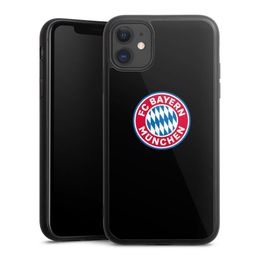 DeinDesign iPhone 11 Handy Gallery Case Handyh&uuml;lle 9H Geh&auml;rtetes Glas R&uuml;ckseite H&uuml;lle Logo Official Licensed Product Fc Bayern M&uuml;nchen Gallery Case