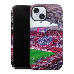 DeinDesign iPhone 15 Handy Panzer Handyh&uuml;lle robuste Outdoor H&uuml;lle Schutzh&uuml;lle matt Stadium Fcb Fc Bayern M&uuml;nchen Tough Case