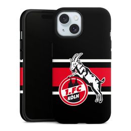 DeinDesign iPhone 15 Handy Panzer Handyh&uuml;lle robuste Outdoor H&uuml;lle Schutzh&uuml;lle matt Official Licensed Product 1. Fc K&ouml;ln Logo Tough Case