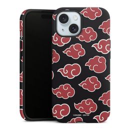 DeinDesign iPhone 15 Handy Panzer Handyh&uuml;lle robuste Outdoor H&uuml;lle Schutzh&uuml;lle matt Naruto Shippuden Pattern Akatsuki Tough Case