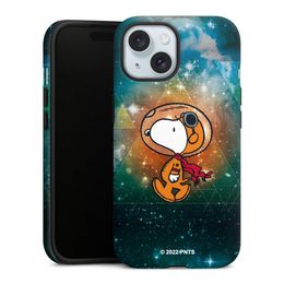 DeinDesign iPhone 15 Handy Panzer Handyh&uuml;lle robuste Outdoor H&uuml;lle Schutzh&uuml;lle matt Official Licensed Product Snoopy Astronaut Tough Case