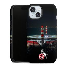 DeinDesign iPhone 15 Handy Panzer Handyh&uuml;lle robuste Outdoor H&uuml;lle Schutzh&uuml;lle matt Stadium 1. Fc K&ouml;ln Official Licensed Product Tough Case
