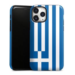 DeinDesign iPhone 11 Pro Handy Panzer Handyh&uuml;lle robuste Outdoor H&uuml;lle Schutzh&uuml;lle gl&auml;nzend Greece Flag Tough Case