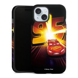 DeinDesign iPhone 15 Handy Panzer Handyh&uuml;lle robuste Outdoor H&uuml;lle Schutzh&uuml;lle matt Official Licensed Product Cars Lightning Mcqueen 95 Tough Case