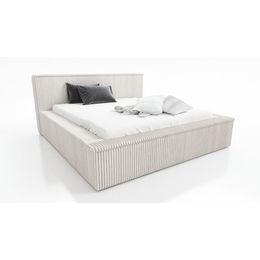 A&J M&ouml;belLand Polsterbett, Beige, Textil, 90x200 cm, Schlafzimmer, Betten, Polsterbetten