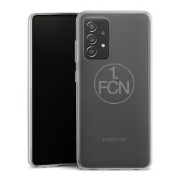 DeinDesign Galaxy A52s 5G Handy Silikon H&uuml;lle Case transparent Handyh&uuml;lle 1. Fc N&uuml;rnberg 1. Fcn Transparent Silikon Case
