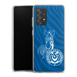 DeinDesign Galaxy A52s 5G Handy Silikon H&uuml;lle Case transparent Handyh&uuml;lle Msv Duisburg Merchandise Zebra Silikon Case