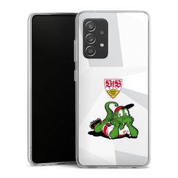 DeinDesign Galaxy A52s 5G Handy Silikon H&uuml;lle Case transparent Handyh&uuml;lle Official Licensed Product Mascot Vfb Stuttgart Silikon Case