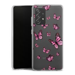 DeinDesign Galaxy A52s 5G Handy Silikon H&uuml;lle Case transparent Handyh&uuml;lle Muster Butterfly Motiv Ohne Hintergrund Silikon Case