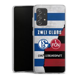 DeinDesign Galaxy A52s 5G Handy Silikon H&uuml;lle Case transparent Handyh&uuml;lle 1. Fc N&uuml;rnberg Friendship Fc Schalke 04 Silikon Case