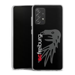 DeinDesign Galaxy A52s 5G Handy Silikon H&uuml;lle Case transparent Handyh&uuml;lle Sc Freiburg Logo Official Licensed Product Silikon Case