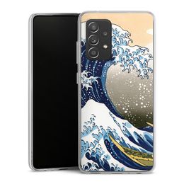 DeinDesign Galaxy A52s 5G Handy Silikon H&uuml;lle Case transparent Handyh&uuml;lle Kunst Katsushika Hokusai Die Gro&szlig;e Welle Vor Kanagawa Silikon Case