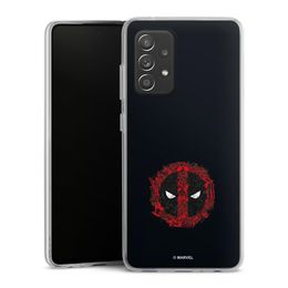 DeinDesign Galaxy A52s 5G Handy Silikon H&uuml;lle Case transparent Handyh&uuml;lle Logo Deadpool Marvel Silikon Case