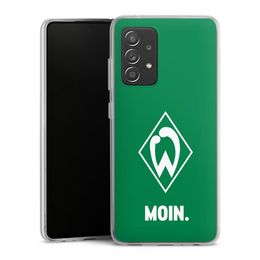 DeinDesign Galaxy A52s 5G Handy Silikon H&uuml;lle Case transparent Handyh&uuml;lle Official Licensed Product Moin Sv Werder Bremen Silikon Case