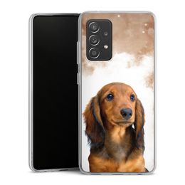 DeinDesign Galaxy A52s 5G Handy Silikon H&uuml;lle Case transparent Handyh&uuml;lle Dachshund Dog Pet Silikon Case