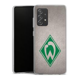 DeinDesign Galaxy A52s 5G Handy Silikon H&uuml;lle Case transparent Handyh&uuml;lle Sv Werder Bremen Concrete Official Licensed Product Silikon Case