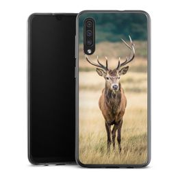 DeinDesign Galaxy A50 Handy Silikon H&uuml;lle Case transparent Handyh&uuml;lle Forrest Deer Meadow Silikon Case