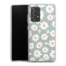DeinDesign Galaxy A52s 5G Handy Silikon H&uuml;lle Case transparent Handyh&uuml;lle Flowers Daisy Muster Silikon Case
