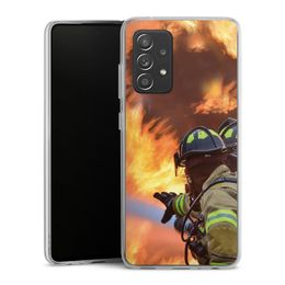DeinDesign Galaxy A52s 5G Handy Silikon H&uuml;lle Case transparent Handyh&uuml;lle Fire Fighter Fire Fighters Life Saver Silikon Case