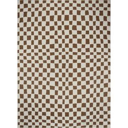 Livabliss Kurzflorteppich, Terracotta, Textil, Kariert, Rechteckig, 200x275 cm, Oeko-Tex&reg; Standard 100, in verschiedenen Gr&ouml;&szlig;en erh&auml;ltlich, Teppiche & B&ouml;den, Teppiche, Moderne Teppiche