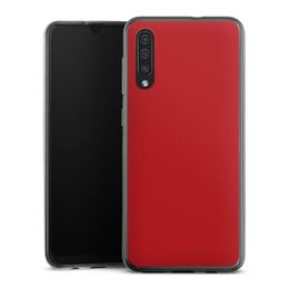 DeinDesign Galaxy A50 Handy Silikon H&uuml;lle Case transparent Handyh&uuml;lle Colour Unicoloured Red Silikon Case