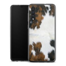 DeinDesign Galaxy A50 Handy Silikon H&uuml;lle Case transparent Handyh&uuml;lle Cow Fur Cow Skin Silikon Case