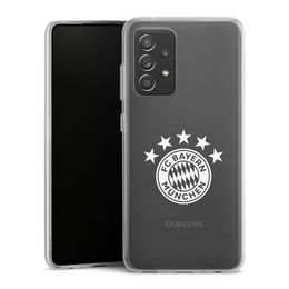 DeinDesign Galaxy A52s 5G Handy Silikon H&uuml;lle Case transparent Handyh&uuml;lle Fc Bayern M&uuml;nchen Fcb Transparent Silikon Case