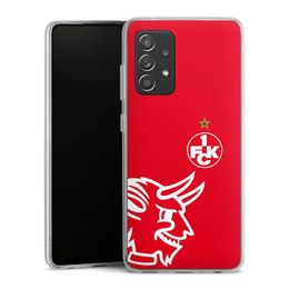 DeinDesign Galaxy A52s 5G Handy Silikon H&uuml;lle Case transparent Handyh&uuml;lle Star 1. Fc Kaiserslautern Devil Silikon Case