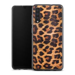 DeinDesign Galaxy A50 Handy Silikon H&uuml;lle Case transparent Handyh&uuml;lle Animal Print Leopard Fur Silikon Case