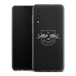 DeinDesign Galaxy A50 Handy Silikon H&uuml;lle Case transparent Handyh&uuml;lle Rb Leipzig Carbon Metallic Look Silikon Case