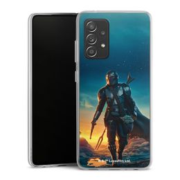 DeinDesign Galaxy A52s 5G Handy Silikon H&uuml;lle Case transparent Handyh&uuml;lle Star Wars The Mandalorian Sunset Silikon Case