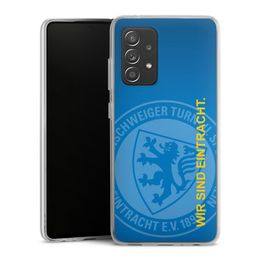 DeinDesign Galaxy A52s 5G Handy Silikon H&uuml;lle Case transparent Handyh&uuml;lle Official Licensed Product Eintracht Braunschweig Statement Silikon Case