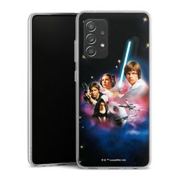 DeinDesign Galaxy A52s 5G Handy Silikon H&uuml;lle Case transparent Handyh&uuml;lle Star Wars Lightsaber Merchandise Silikon Case