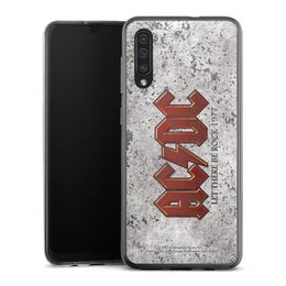 DeinDesign Galaxy A50 Handy Silikon H&uuml;lle Case transparent Handyh&uuml;lle Logo Acdc Merchandise Silikon Case