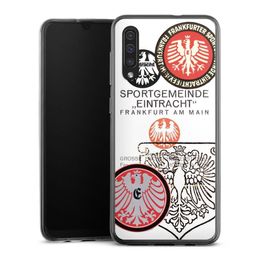 DeinDesign Galaxy A50 Handy Silikon H&uuml;lle Case transparent Handyh&uuml;lle Retro Eintracht Frankfurt Official Licensed Product Silikon Case