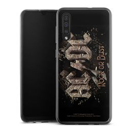 DeinDesign Galaxy A50 Handy Silikon H&uuml;lle Case transparent Handyh&uuml;lle Official Licensed Product Rock Or Bust Acdc Silikon Case