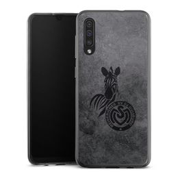 DeinDesign Galaxy A50 Handy Silikon H&uuml;lle Case transparent Handyh&uuml;lle Official Licensed Product Msv Duisburg Zebra Silikon Case