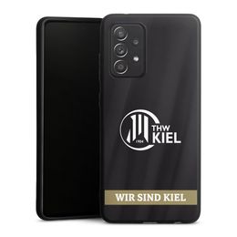 DeinDesign Galaxy A52s 5G Handy Premium Silikon H&uuml;lle Handyh&uuml;lle schwarz Case Thw Kiel Handball Merchandise Silikon Premium Case
