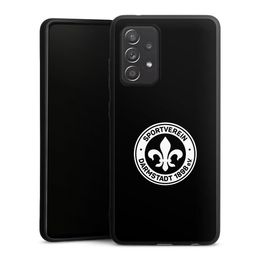 DeinDesign Galaxy A52s 5G Handy Premium Silikon H&uuml;lle Handyh&uuml;lle schwarz Case Sv Darmstadt 98 Official Licensed Product Logo Silikon Premium Case