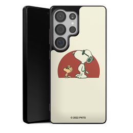 DeinDesign Galaxy S25 Ultra Handy Silikon H&uuml;lle Case schwarz Handyh&uuml;lle Snoopy Official Licensed Product Kindheit