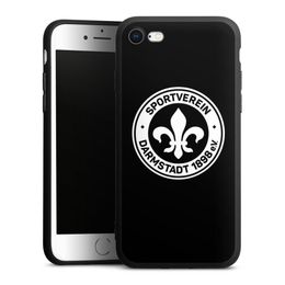 DeinDesign iPhone SE (2020) Handy Premium Silikon H&uuml;lle Handyh&uuml;lle schwarz Case Logo Sv Darmstadt 98 Official Licensed Product Silikon Premium Case