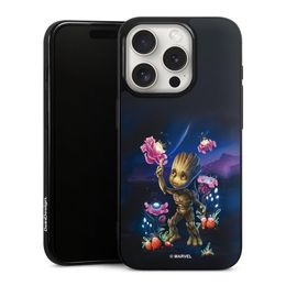 DeinDesign iPhone 15 Pro Handy Silikon H&uuml;lle Case schwarz Handyh&uuml;lle Baby Groot Marvel Guardians Of The Galaxy