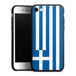 DeinDesign iPhone SE (2020) Handy Premium Silikon H&uuml;lle Handyh&uuml;lle schwarz Case Greece Flag Silikon Premium Case