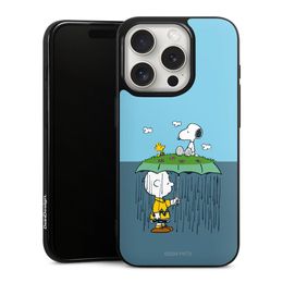 DeinDesign iPhone 15 Pro Handy Silikon H&uuml;lle Case schwarz Handyh&uuml;lle Peanuts Children Snoopy