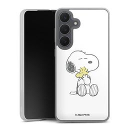 DeinDesign Galaxy S25 FE Handy Slim Case Silikon Handyh&uuml;lle transparent H&uuml;lle extra d&uuml;nn Snoopy Love Peanuts Silikon Slim Case