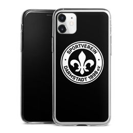 DeinDesign iPhone 11 Handy Slim Case Silikon Handyh&uuml;lle transparent H&uuml;lle extra d&uuml;nn Sv Darmstadt 98 Official Licensed Product Logo Silikon Slim Case