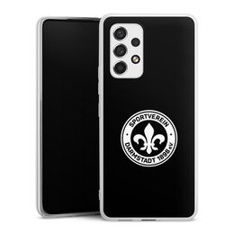 DeinDesign Galaxy A53 5G Handy Silikon H&uuml;lle Case transparent Handyh&uuml;lle Sv Darmstadt 98 Official Licensed Product Logo Silikon Case